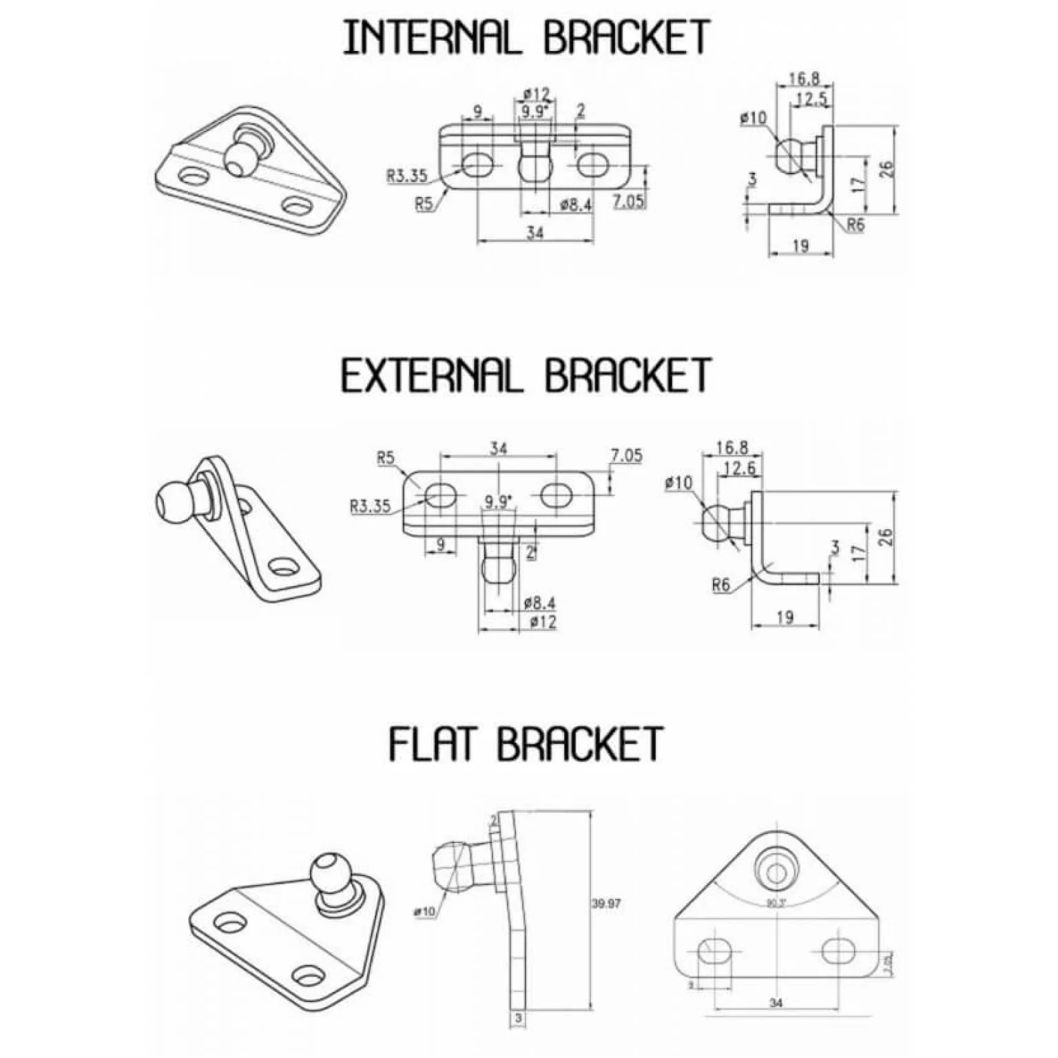 Gas Strut Brackets - Schutties Fasteners